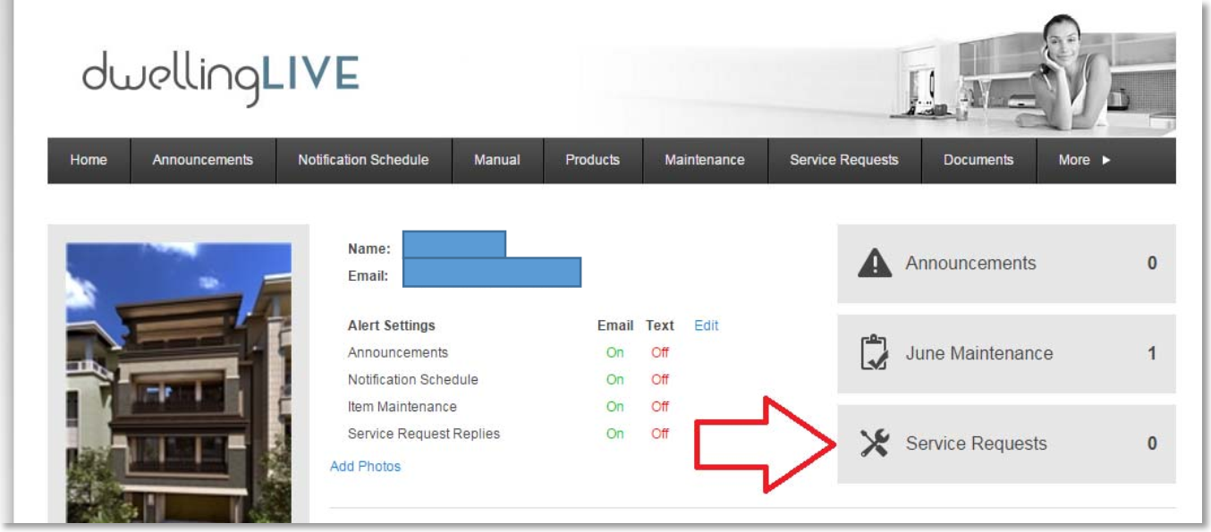 Homeowner - Submitting a Service Request