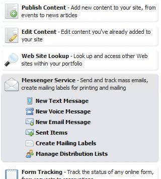 Site Admin - Messenger Service Plus Overview