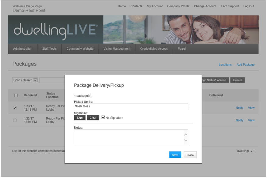 Admin - Delivery Management Instructions